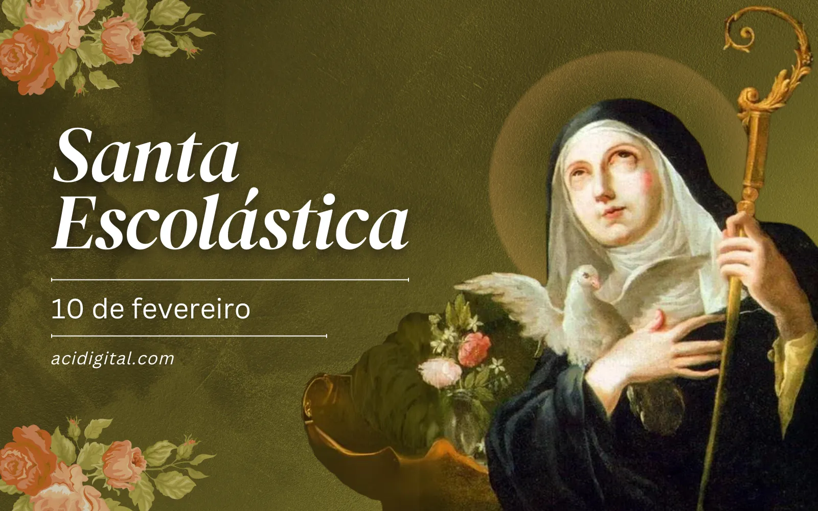 Santo do dia 10 de fevereiro: Santa Escolástica, virgem e irmã gêmea de ...